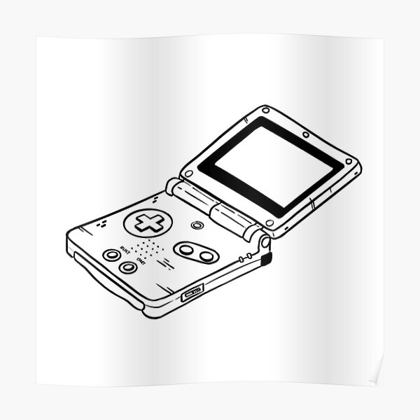"Game Boy Advance SP" Poster for Sale by blacknoisyblue | Redbubble