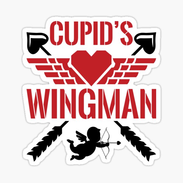 "Cupid's Wingman" Sticker by jaygo | Redbubble