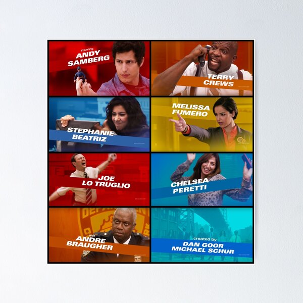 "Brooklyn Nine-Nine Intro" Poster for Sale by Katie Erdahl | Redbubble