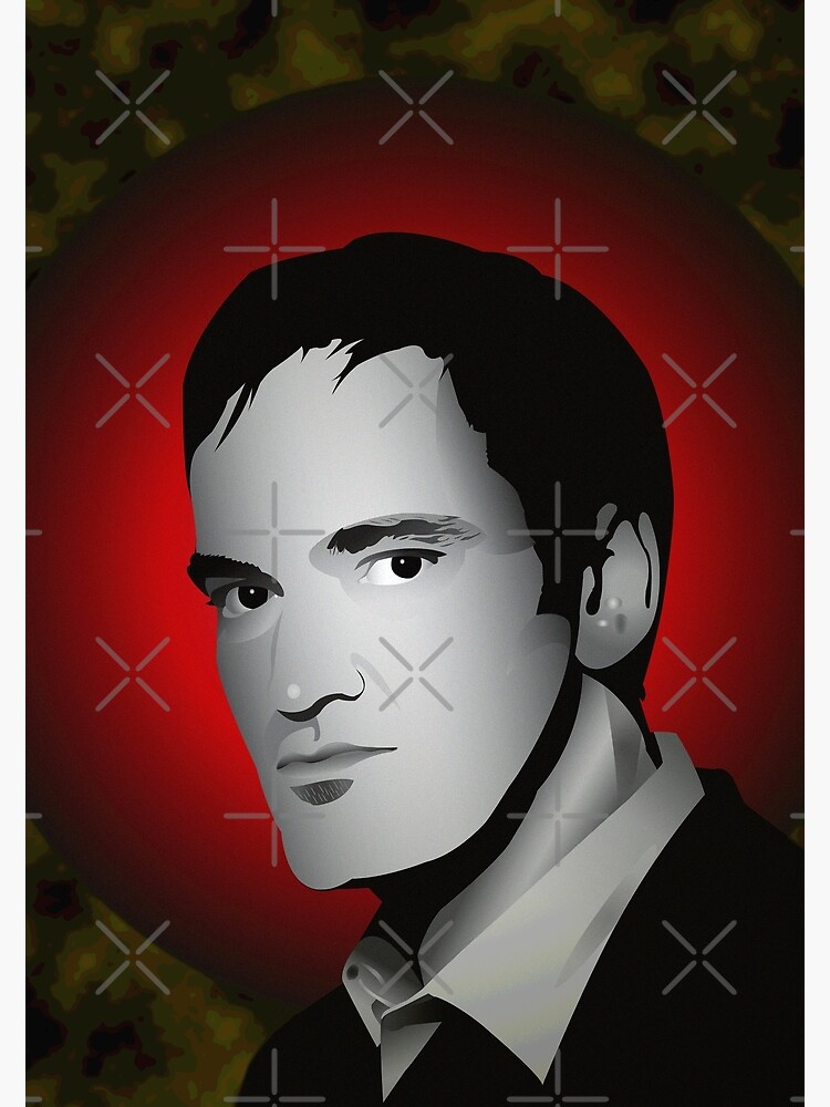 "Young Tarantino headshot digital sketch" Poster by Murderface | Redbubble