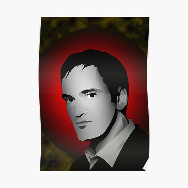 "Young Tarantino headshot digital sketch" Poster by Murderface | Redbubble