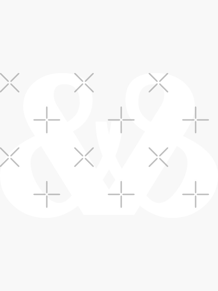 "Mirrored Ampersand Britannic Bold" Sticker by doubledagger | Redbubble