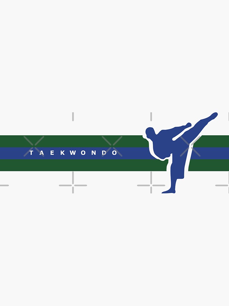 "Taekwondo Stripes Blue Stripe Belt (5th Kup)" Sticker for Sale by ...