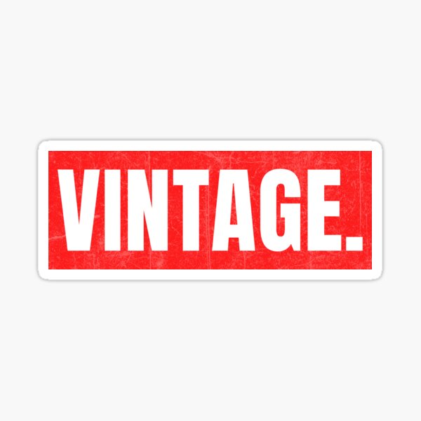 "Vintage red rectangle " Sticker for Sale by Scoopivich | Redbubble
