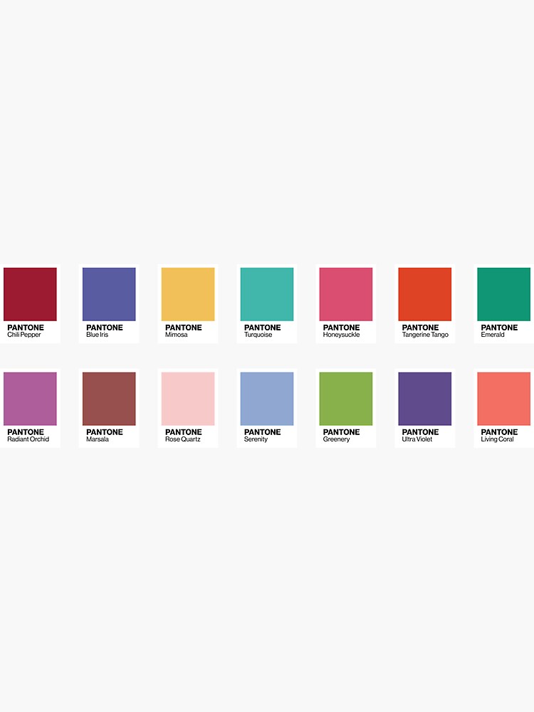 "Pantone - Colors of the Year (2007-2019) - Set of 14 stickers" Sticker ...