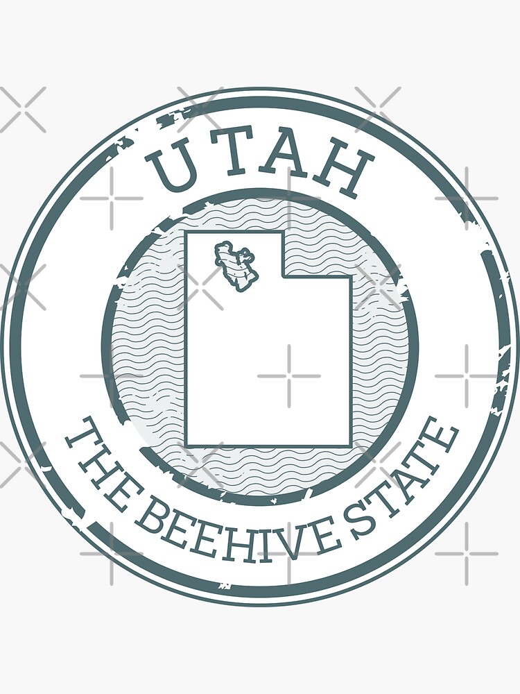 "Utah - The Beehive State (Stamp)" Sticker for Sale by stampusa | Redbubble