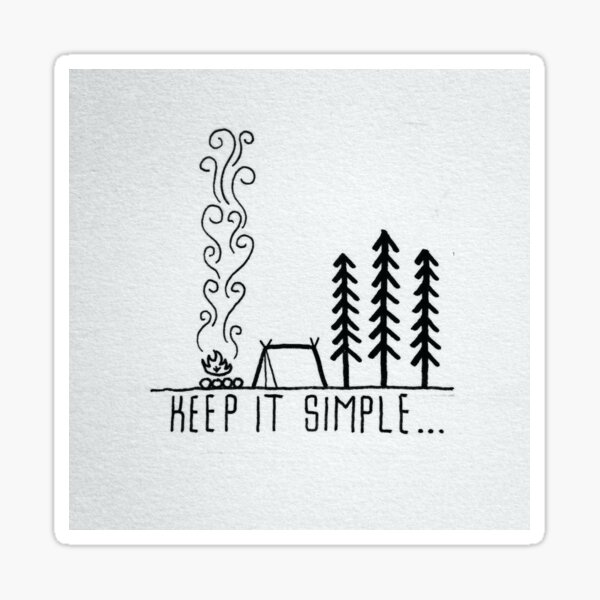 "Keep it Simple Drawing " Sticker for Sale by sophiacola | Redbubble
