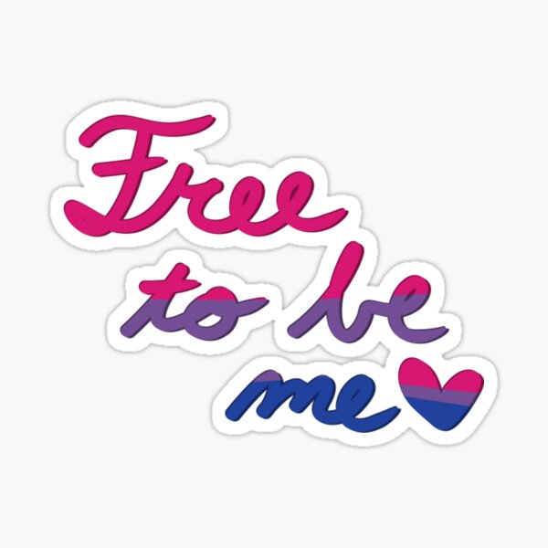 "Free to Be Me Bi" Sticker for Sale by Tori040403 | Redbubble
