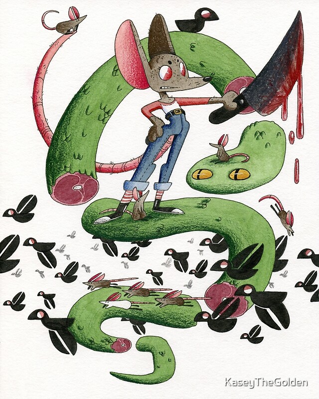 "Slice the Snake" by KaseyTheGolden | Redbubble