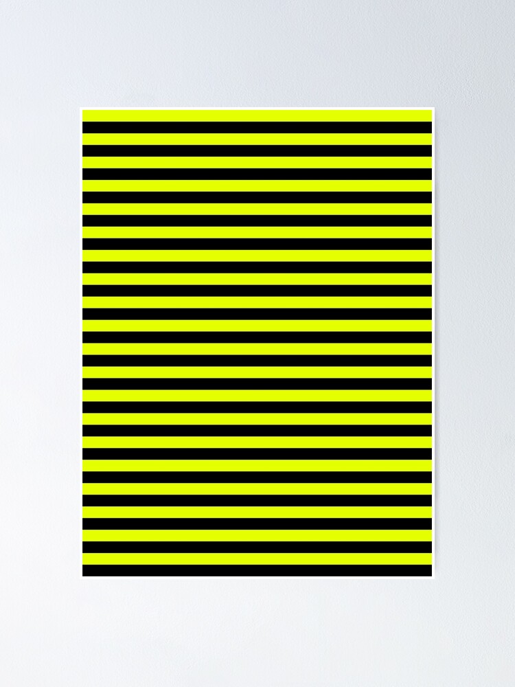 "Lemon Lime and Black Horizontal Stripes" Poster for Sale by ...