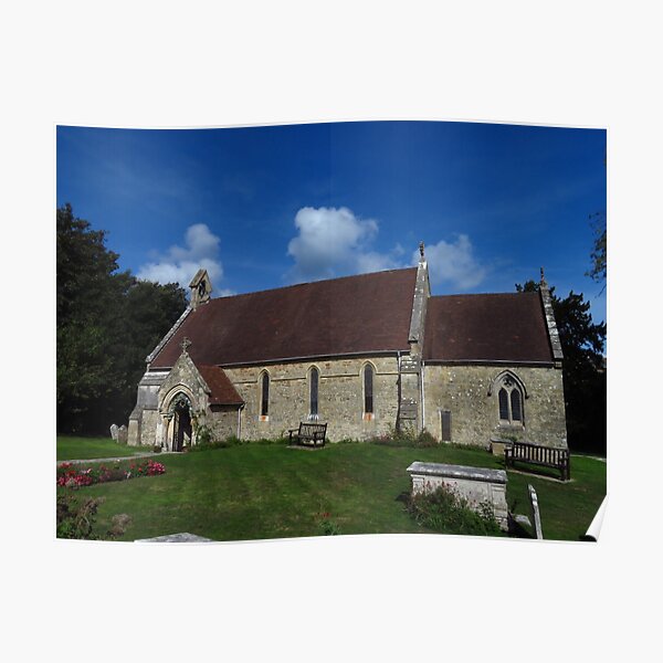 "Holy Cross Church, Binstead, Isle of Wight" Poster by wiggyofipswich ...