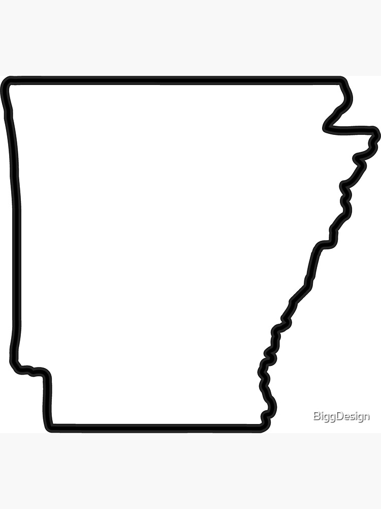 "Arkansas Outline" Sticker for Sale by BiggDesign | Redbubble