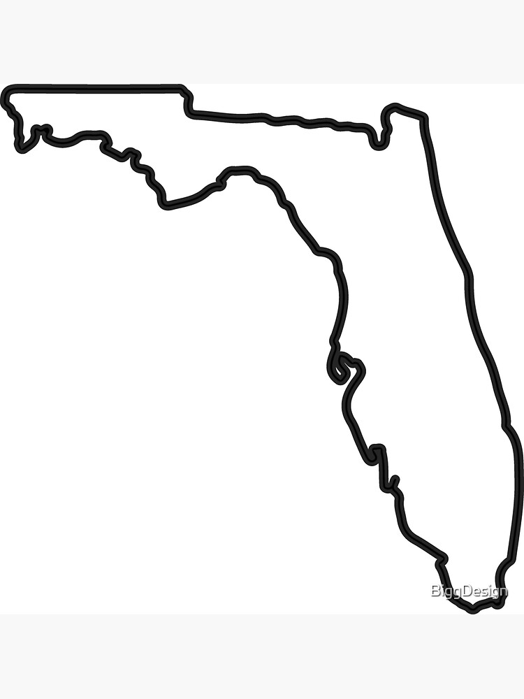 "Florida Outline" Sticker for Sale by BiggDesign | Redbubble