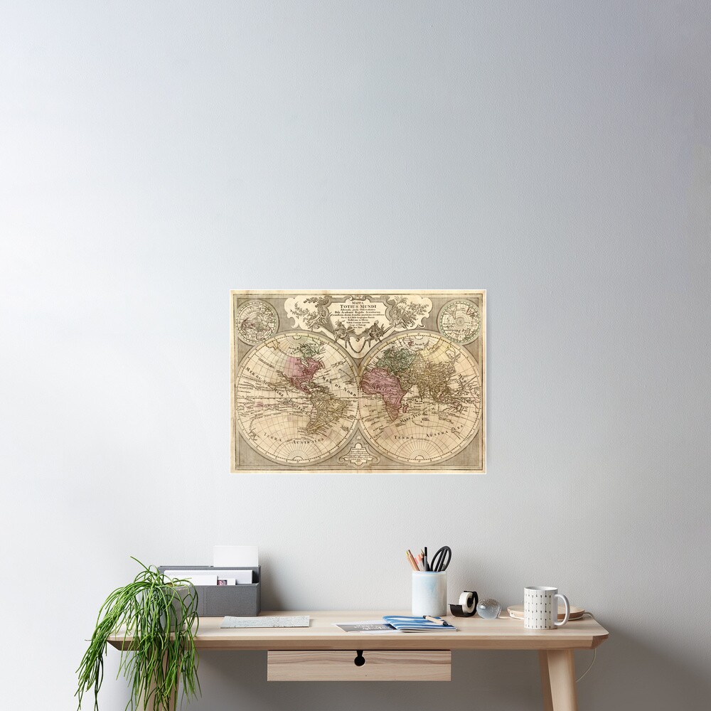 "Map of the World (1775)" Poster for Sale by ArtHistorical | Redbubble