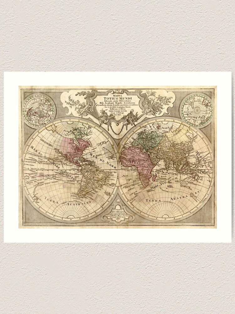 "Map of the World (1775)" Art Print by ArtHistorical | Redbubble