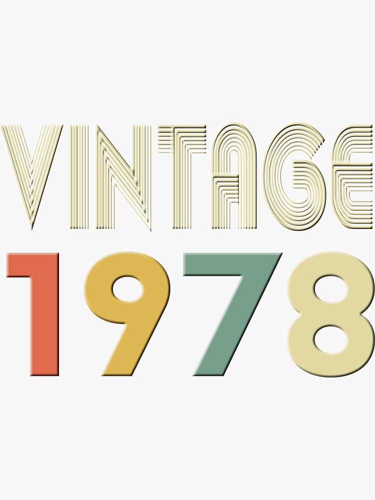 "Vintage 1978 Retro Disco" Sticker for Sale by sillerioustees | Redbubble