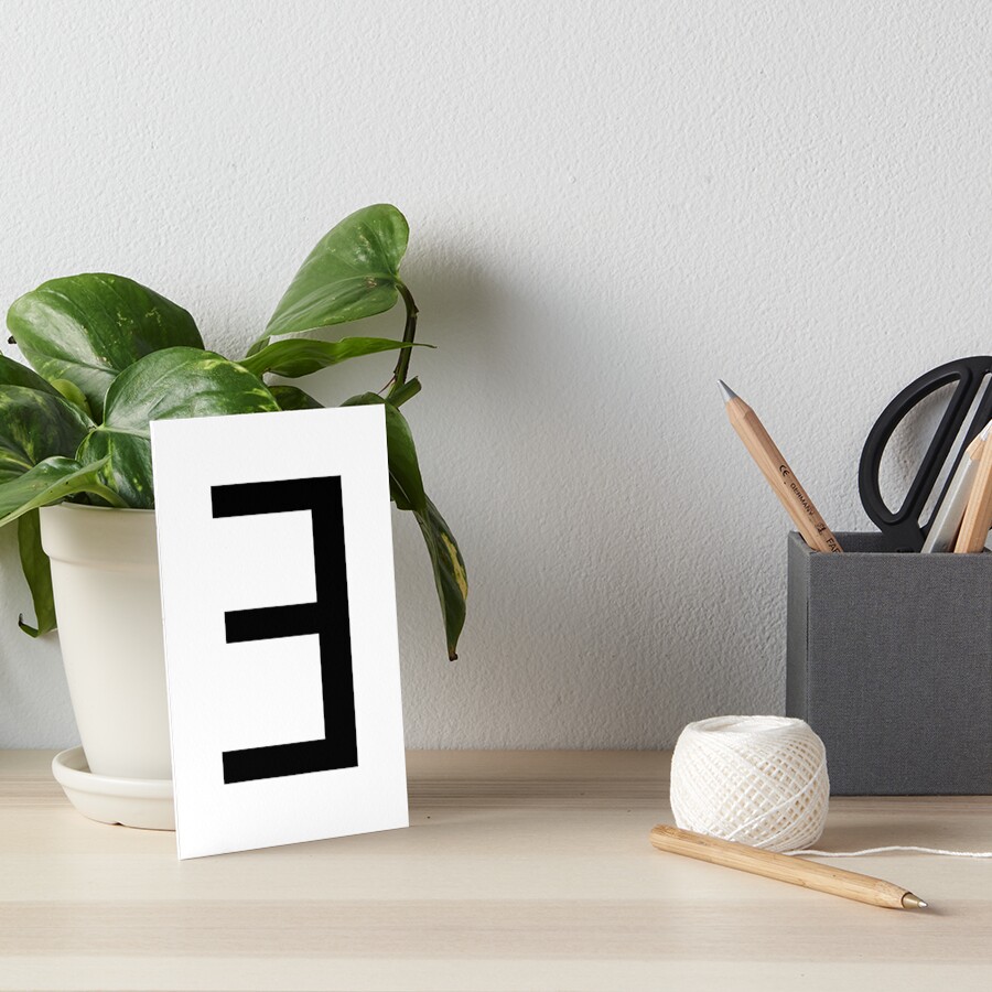 "E Backwards Letter - There Exists (Maths Symbol)" Art Board Print for ...