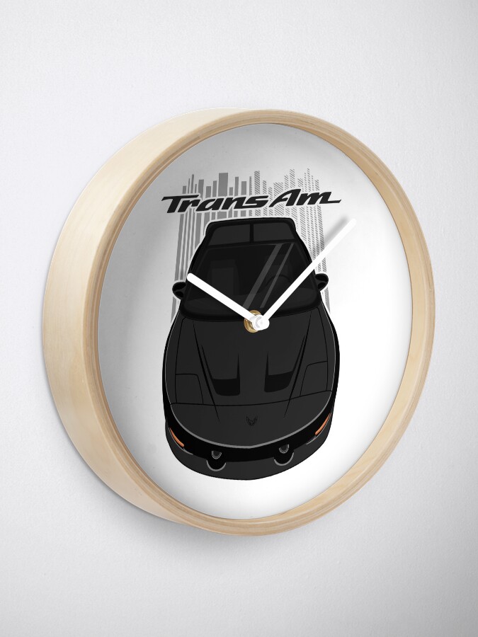 "Firebird Trans Am 93-97 - Black" Clock for Sale by V8social | Redbubble