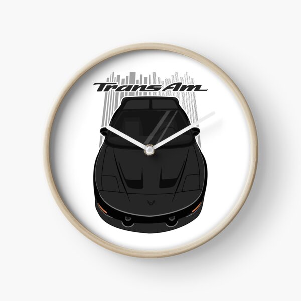 "Firebird Trans Am 93-97 - Black" Clock for Sale by V8social | Redbubble