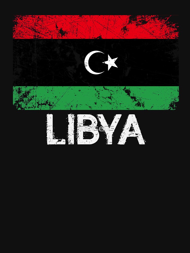 "Libyan Flag Design | Vintage Made In Libya Gift" T-shirt by melsens ...