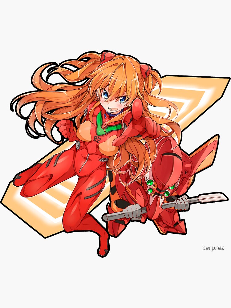 "Asuka Eva 02" Sticker by terpres | Redbubble