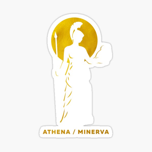 "Athena / Minerva" Sticker by DisobeyTees | Redbubble