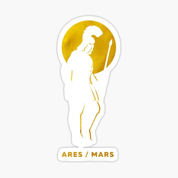 "Ares / Mars" Sticker by DisobeyTees | Redbubble