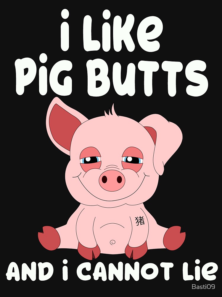 "Pig Butt BBQ Barbecue Pulled Pork" T-shirt by Basti09 | Redbubble