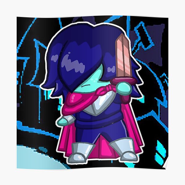 Póster «Kris - Deltarune Chibi» de bitsofhappiness | Redbubble