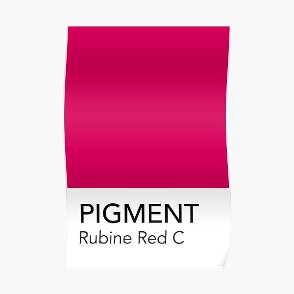 "Pantone Rubine Red" Poster by anniesibon | Redbubble