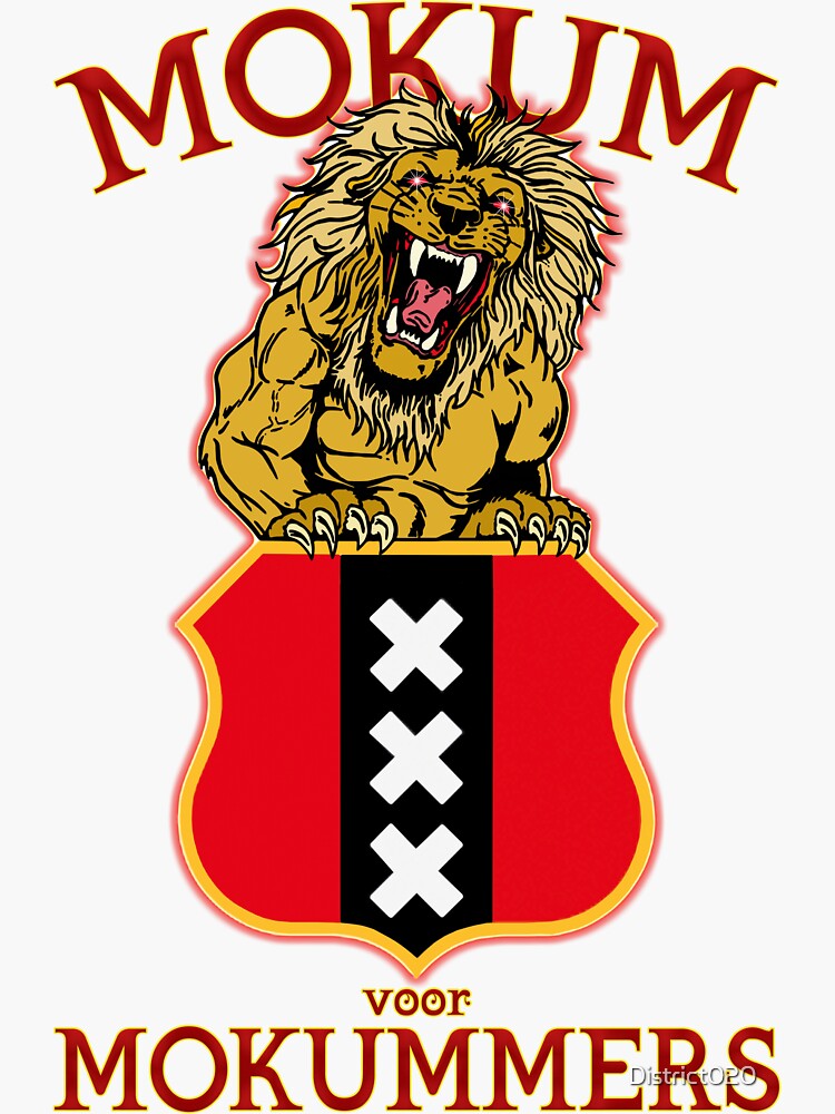 "Mokum voor Mokummers lion" Sticker for Sale by District020 | Redbubble