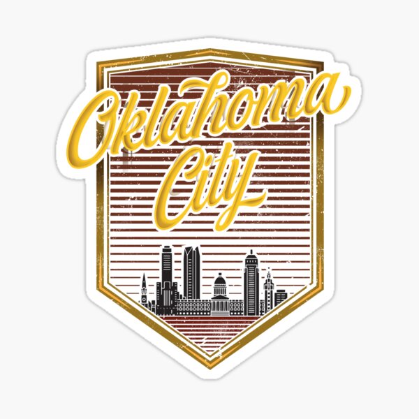 "OKC Oklahoma City Vintage " Sticker for Sale by javaneka | Redbubble
