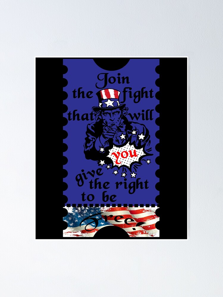 "Uncle Sam's Poster, Uncle Sam Quote. Uncle Sam gifts." Poster for Sale ...