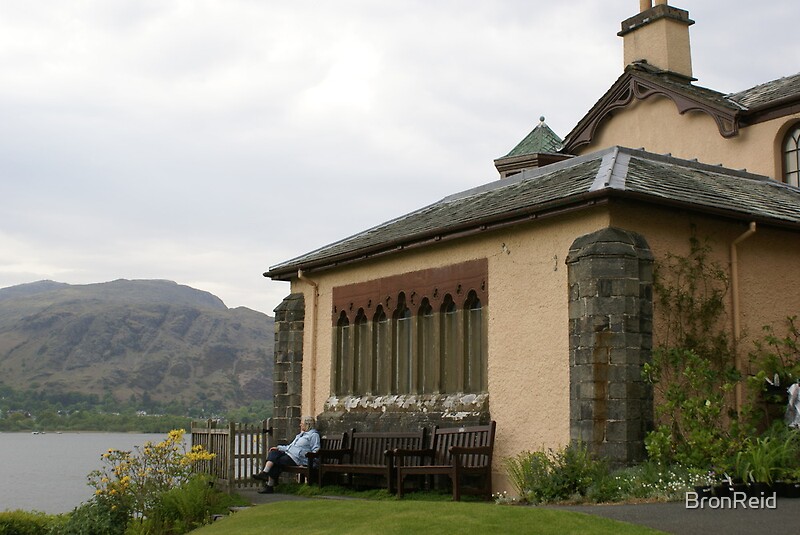 "John Ruskin's house on Coniston Water, Cumbria UK" by BronReid | Redbubble