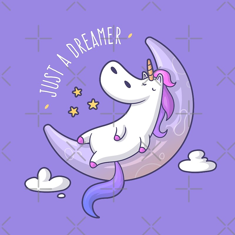 "Just a Dreamer - Dreamy Unicorn" by zoljo | Redbubble