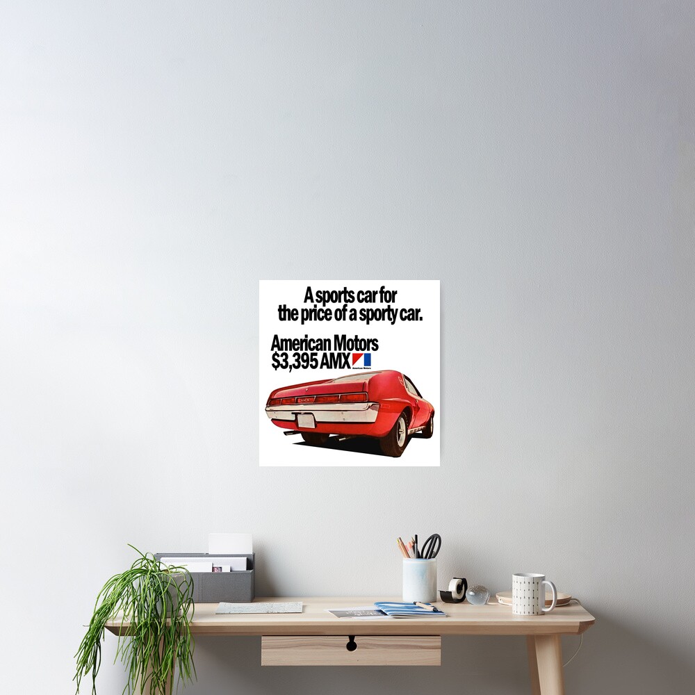 "AMC AMX" Poster by ThrowbackMotors | Redbubble