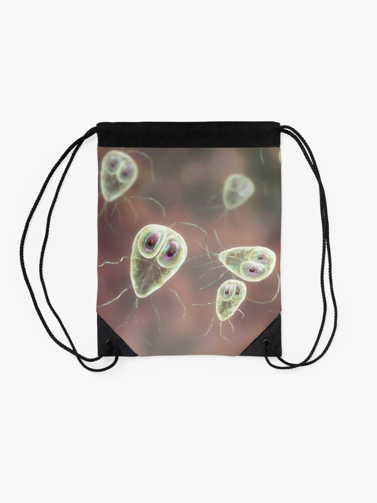 "Giardia lamblia parasitic protozoan" Drawstring Bag for Sale by ...
