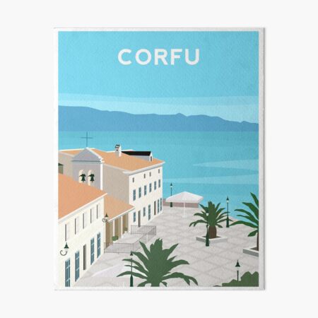 "Corfu - Greece" Art Board Print for Sale by typelab | Redbubble