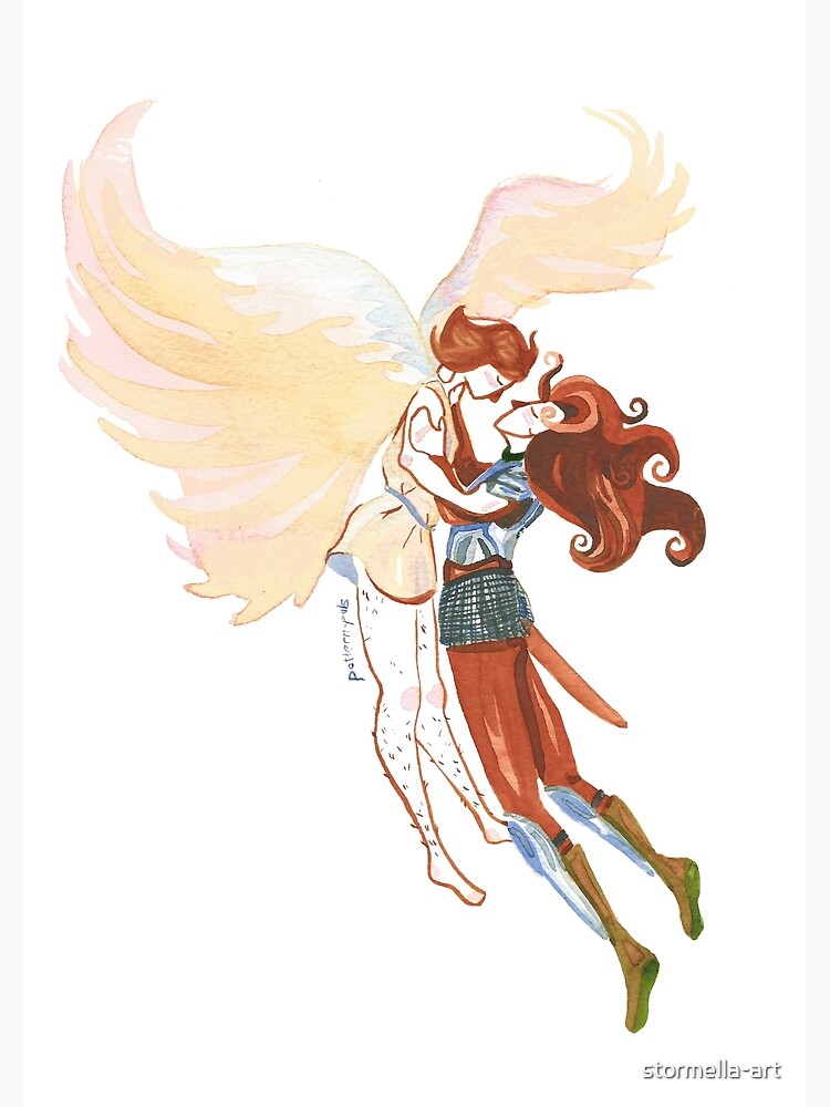 "Angel and Knight" Poster by stormella-art | Redbubble
