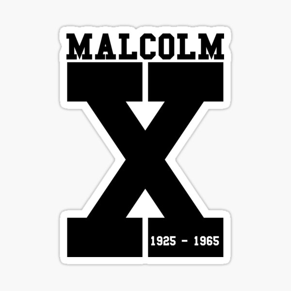 "Malcolm Black Rights" Sticker for Sale by DesignMonster | Redbubble