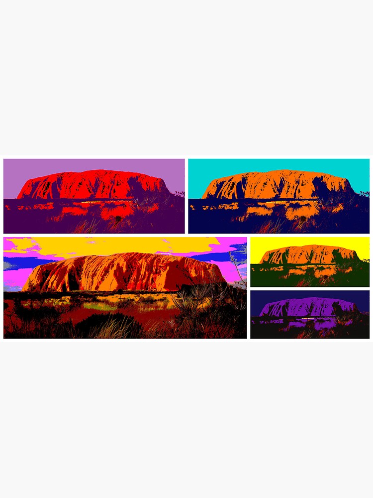 "Colours of Uluru" Sticker for Sale by LexaTHarpell | Redbubble
