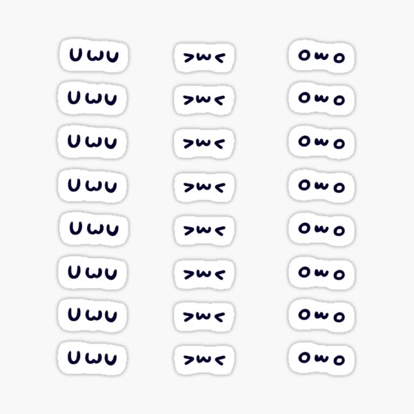 Uwu Stickers | Redbubble
