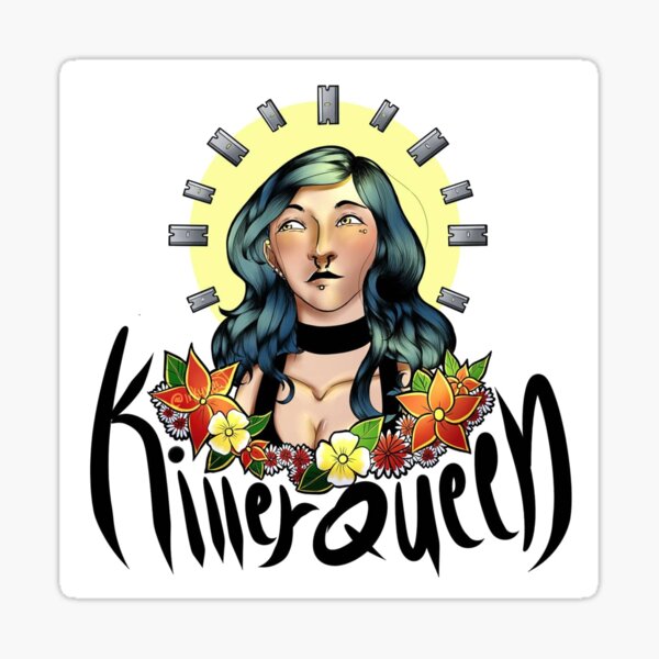 "Gloria, killer queen" Sticker for Sale by inkynewt | Redbubble