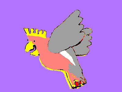 "Laughing Galah 2 in Blue" by LexaTHarpell | Redbubble