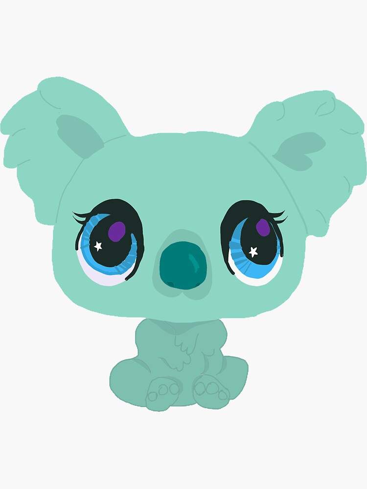 "LPS Teal Koala — Littlest Pet Shop" Sticker for Sale by digitalbridget ...