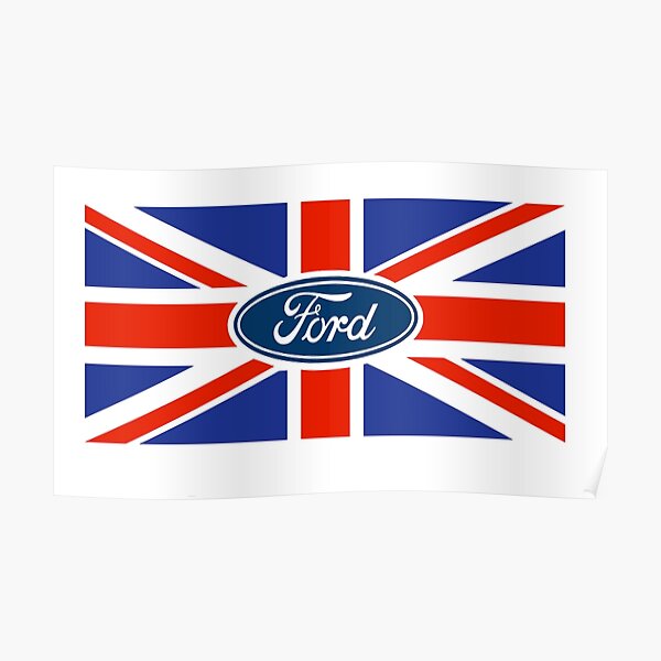 "Ford Union Jack" Poster by Retrostickersnz | Redbubble