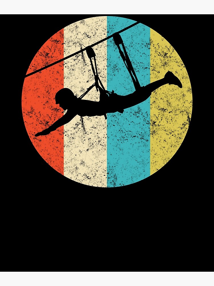 Vintage Zipline Graphic Design for Ziplining Enthusiasts Premium Matte ...