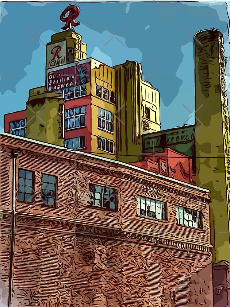 "Rainier Beer building in Seattle Wa" Poster by welshdesigns | Redbubble