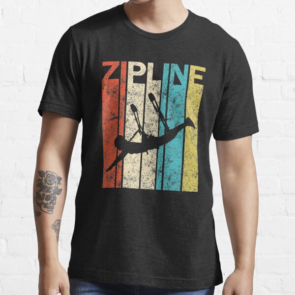 "Vintage Zipline Graphic Design for Ziplining Enthusiasts" T-shirt for ...