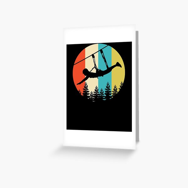 "Vintage Zipline Trees Graphic Design for Ziplining Enthusiasts ...